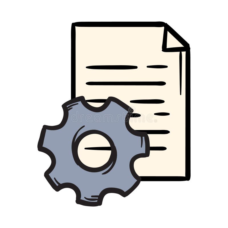 Tuning. a Sheet of Paper with a Gear Stock Vector - Illustration of business, icon: 371673477
