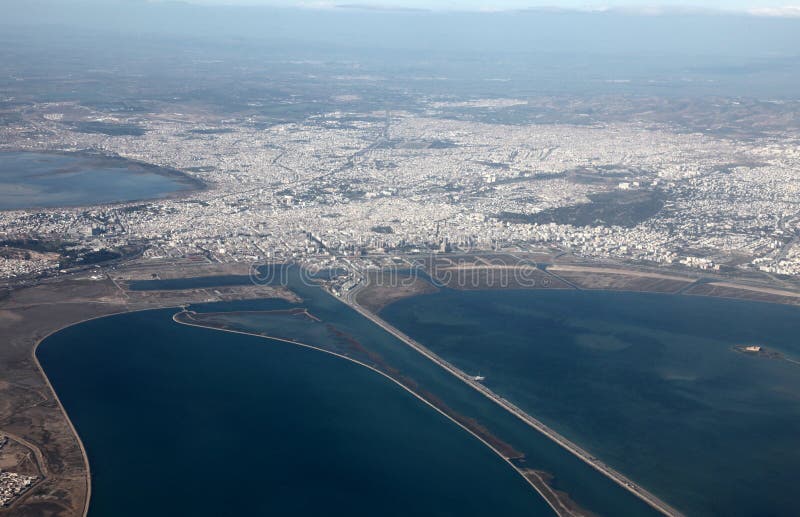 Aerial View- Tunis, Tunisia Stock Image - Image of travel, orange: 12846637