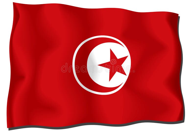 Tunis Flag stock illustration. Illustration of country - 6887417