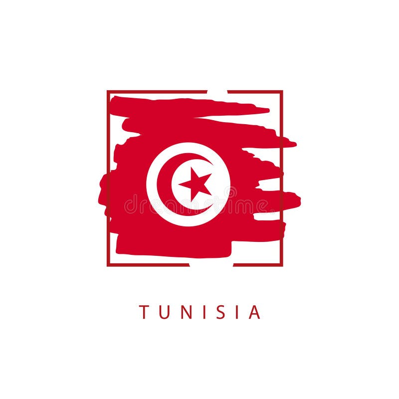 Tunisia Brush Logo Vector Design Illustration Stock Vector ...