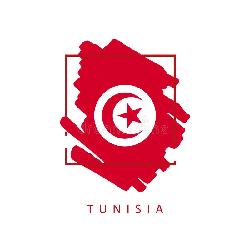 Tunisia Brush Logo Vector Design Illustration Stock Vector ...