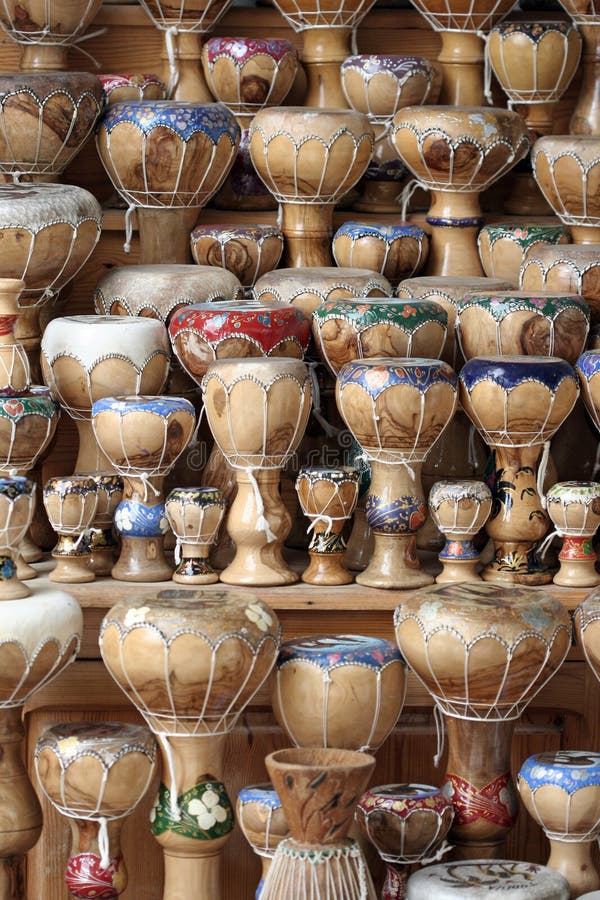 Tunisia drums stock photo. Image of shop, wood, music - 13462508