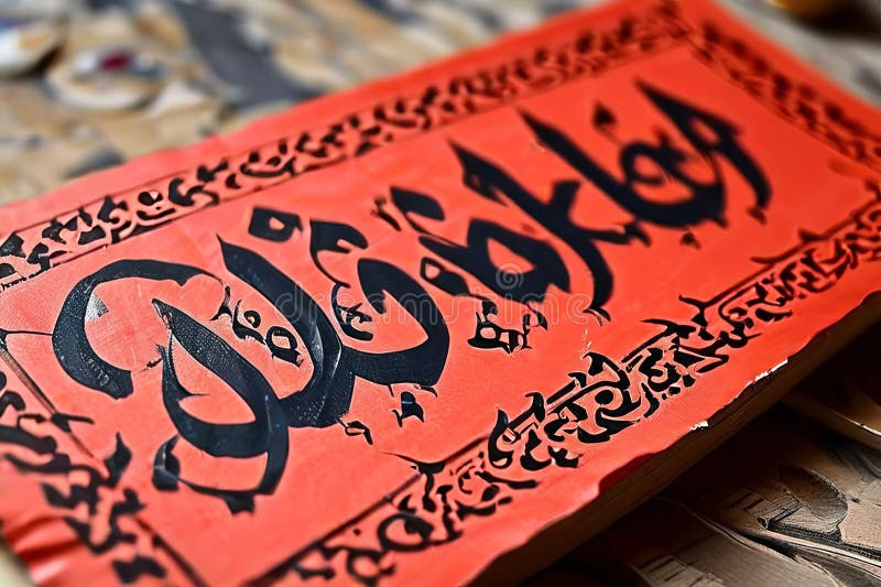Tunisian Calligraphy Script Use Traditional Tunisian Callig Stock Photo ...
