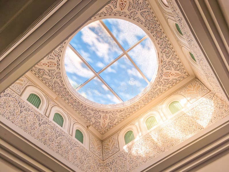 Tunisian Roof Decoration with External Light Stock Image - Image of ...