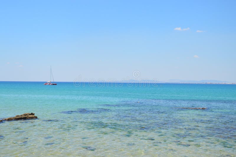 Tunisian Sea stock photo. Image of stone, tunisia, view - 44338476