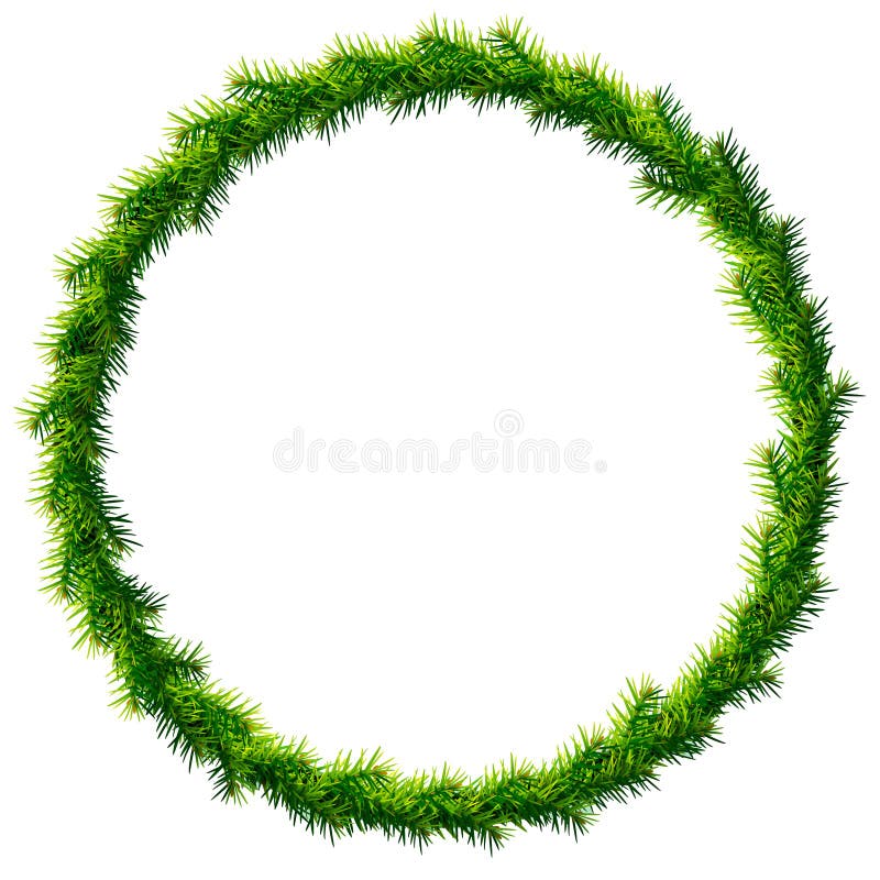 Tunn Julkrans Utan Dekoration Stock Illustrationer - Illustration av ...