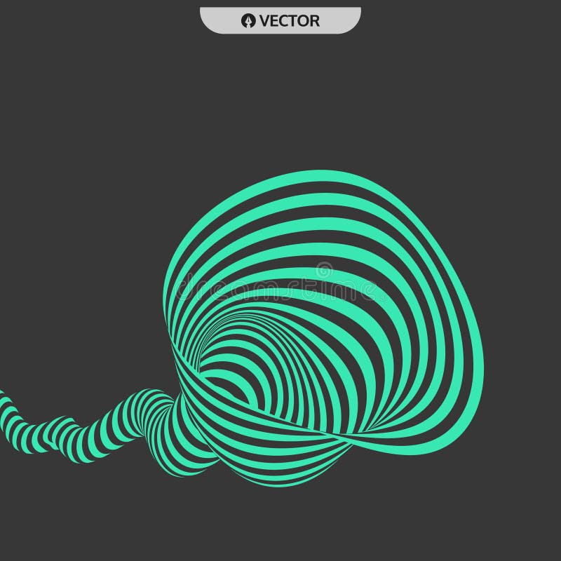 Tunnel. Abstract Striped Background. Optical Art Stock Vector ...
