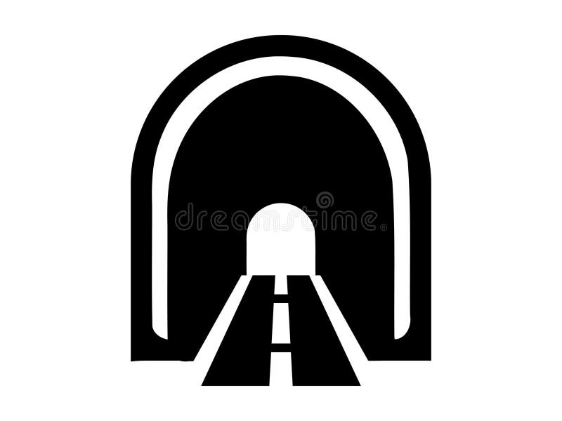 Tunnel Asphalt Road Icon Vector Illustration Design Stock Illustration ...