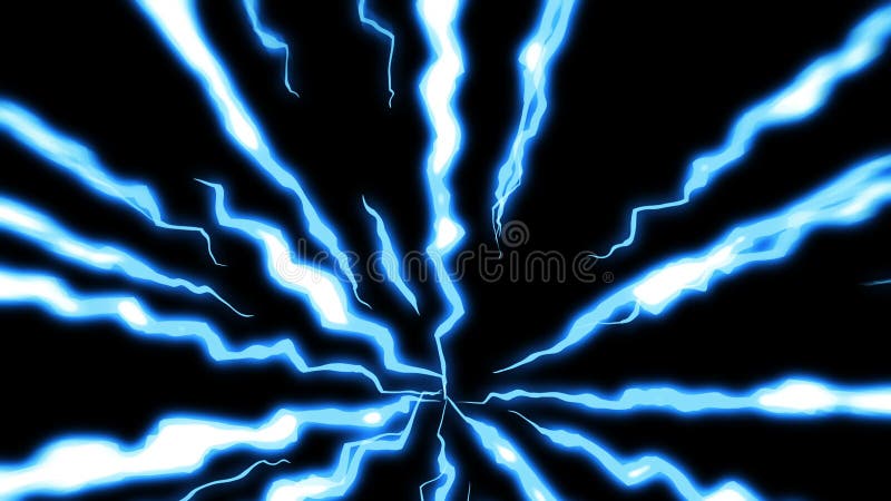 Tunnel on Blue Light with Cartoon Speed Lines. Comic Rays on Black ...