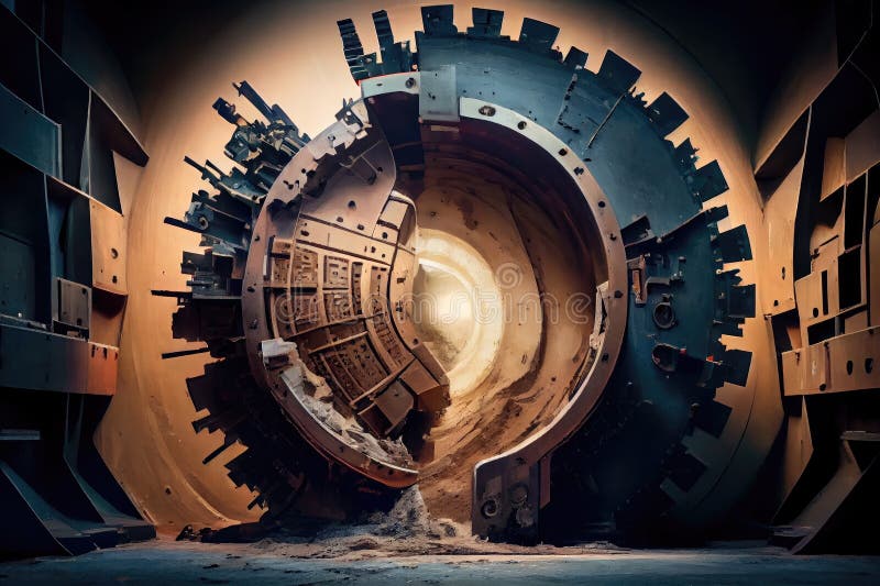 Tunnel Boring Machine, Breaking through the Final Wall of a Tunnel ...