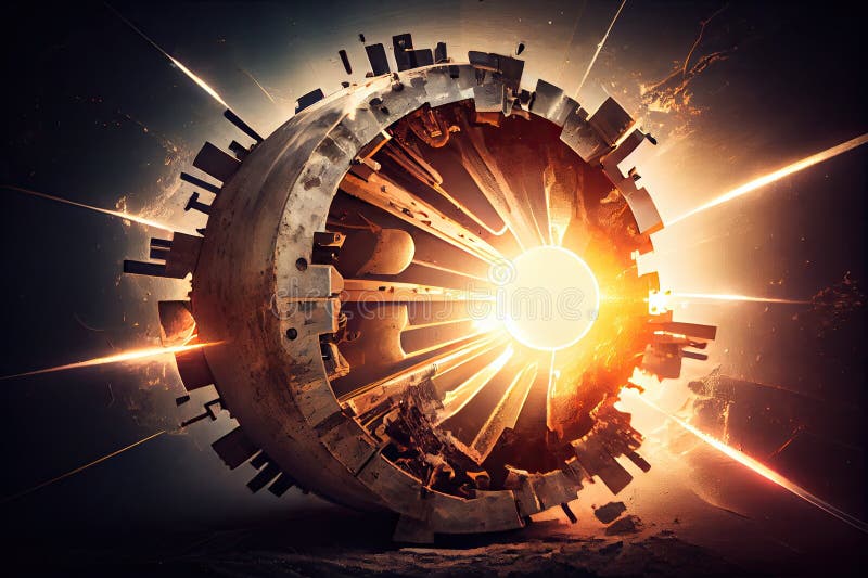 Tunnel Boring Machine Breaking through the Surface, with Sunlight ...