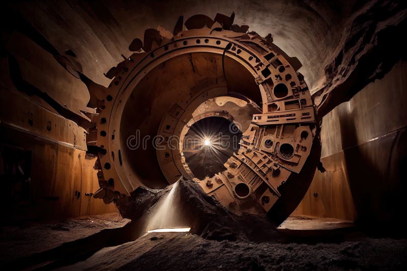 Tunnel Boring Machine, Slowly and Methodically Chewing through the ...