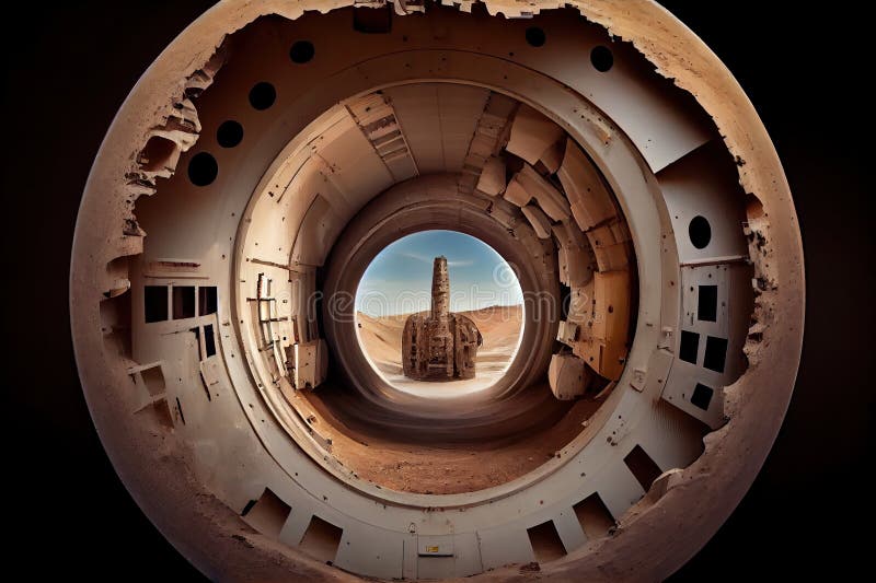 Tunnel Boring Machine, with View of the Tunnel Emerging from ...