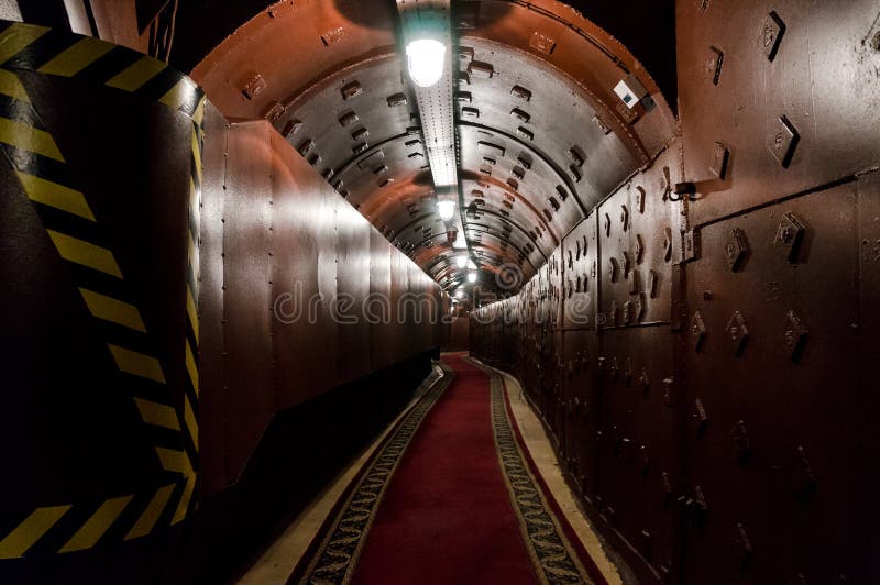 Tunnel at Bunker-42, Anti-nuclear Underground Facility Built in 1956 As ...