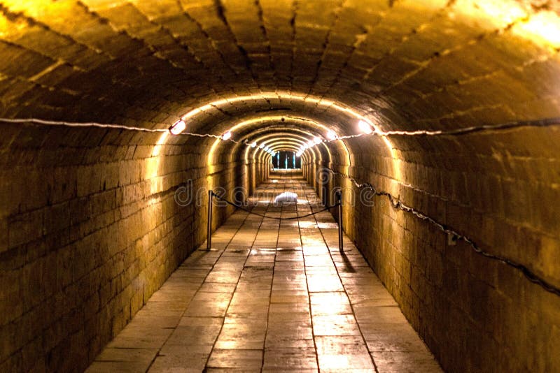 Tunnel in the Castle Dungeon Stock Image - Image of tunnel, dungeon ...