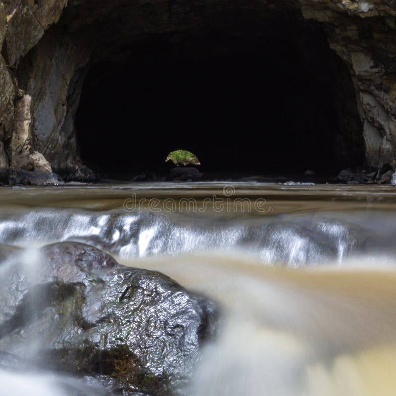 Tunnel Cave Made Out of Stone Stock Image - Image of adventure, stone ...