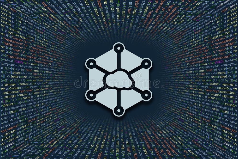 Tunnel from Computer Program Code. Programmer Lines of Code, Java Script, CSS, and HTML. Hacking ...