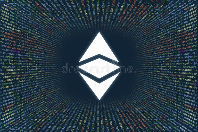 A Tunnel from a Computer Program Code. Programmer Strings of Code, Javascript, CSS and PHP ...