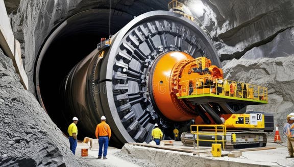 Tunnel Construction Using a Massive Tunnel Boring Machine in an ...