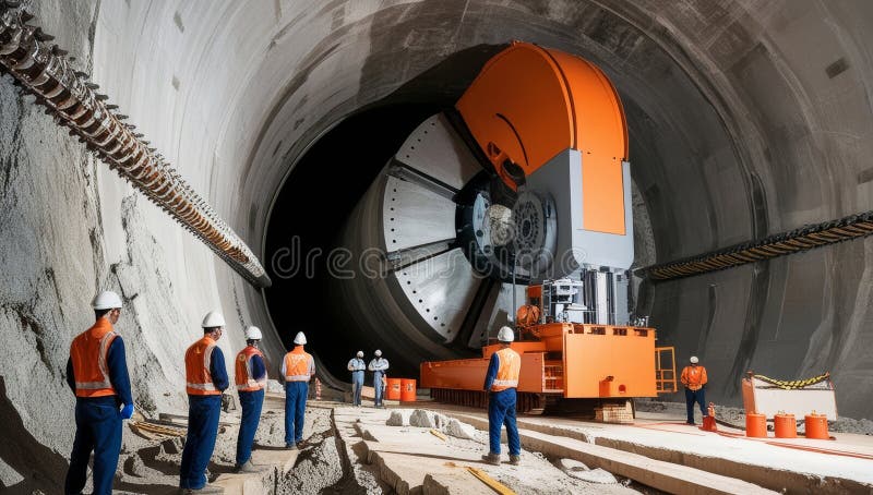 Tunnel Construction Using a Massive Tunnel Boring Machine in an ...