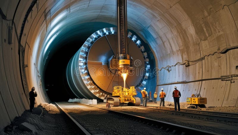 Tunnel Construction Using a Massive Tunnel Boring Machine in an ...