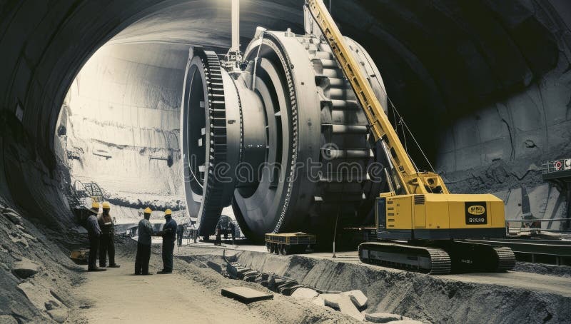 Tunnel Construction Using a Massive Tunnel Boring Machine in an ...