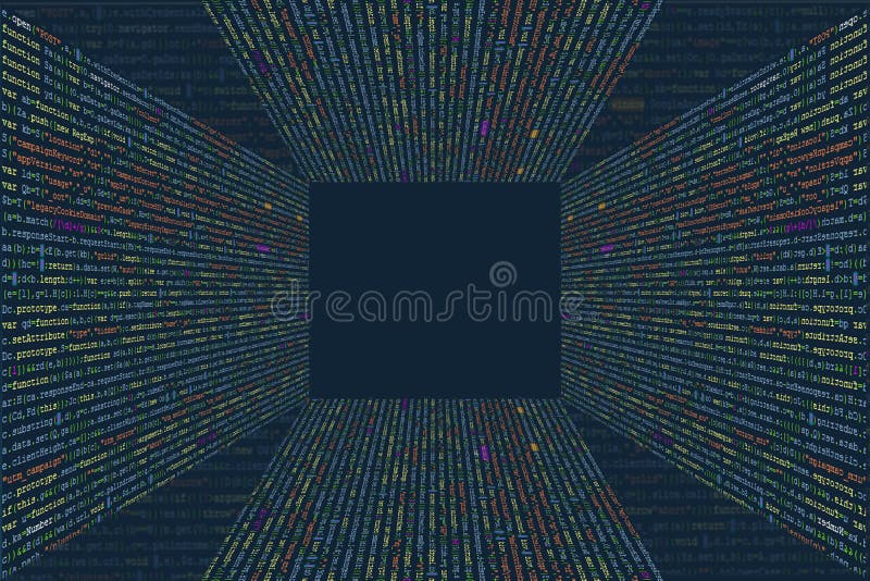 Tunnel De Code De Programme Informatique Lignes De Programmeur Du Script Html Et Css De Code