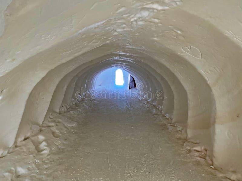 Tunnel Dug Through Deposits Of Fresh Snow Above The Glacier Du Sex