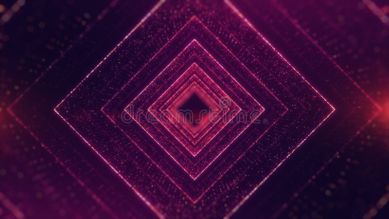 Tunnel Glowing Particle Purple Square Shape Tunnel Abstract Background ... Tunnel Glowing Particle Purple Square Shape Tunnel Abstract Background ...