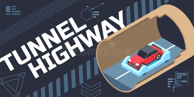 Tunnel and Highway with Flat and Cartoon Style. High Detailed Vector ... Tunnel and Highway with Flat and Cartoon Style. High Detailed Vector ...