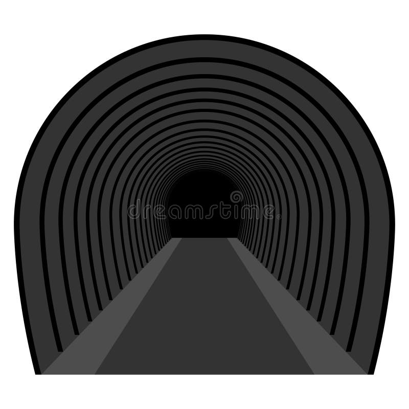 Tunnel Icon with Road. Vector Illustration Stock Vector - Illustration ...