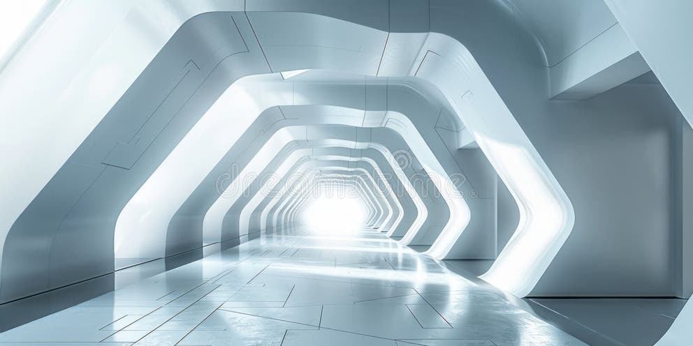 A Tunnel Illuminated by a Distant Light at the End, Creating a Sense of ...