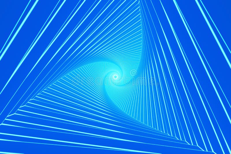 Tunnel Image, 3D Line Drawing, Rendering Stock Illustration ...