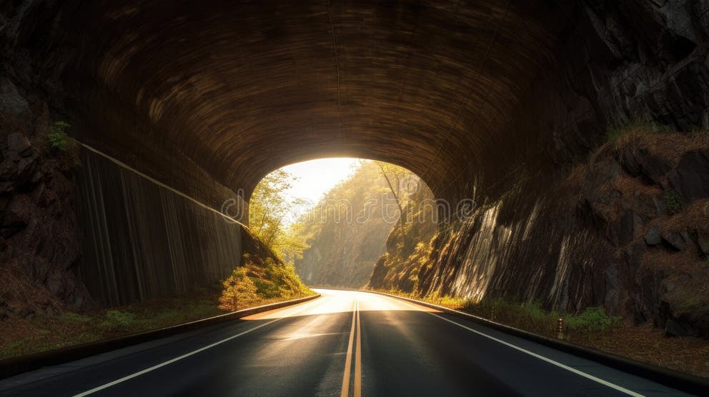 Tunnel, Infrastructure Tunnel Road Modern. Generate Ai Stock ...