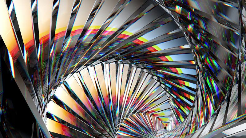 Tunnel of Light Diffused Reflection in Seven Shining Crystals Pop ...