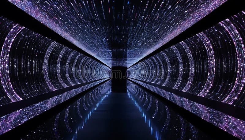 Tunnel of Light: Finding Your Way through Darkness Stock Illustration ...