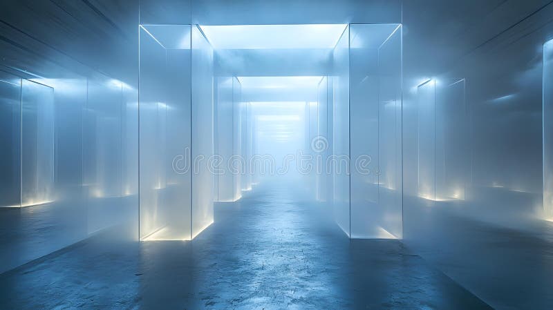 A Tunnel of Light Formed by Parallel Columns of Smoke and Mirror ...