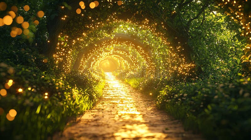 Tunnel of Light stock image. Image of glowing, fairy - 373863609