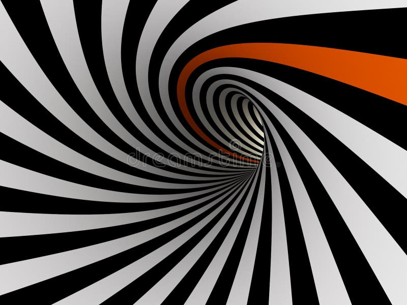 Tunnel of lines, 3D stock illustration. Illustration of spiral - 34588847
