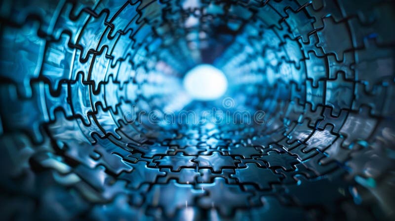 A Tunnel Made Up of Interlocking Puzzle Pieces Representing the ...