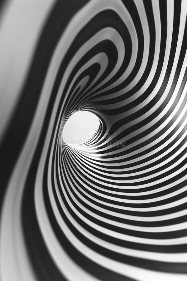 Tunnel of Optical Illusion stock photo. Image of black - 366458676