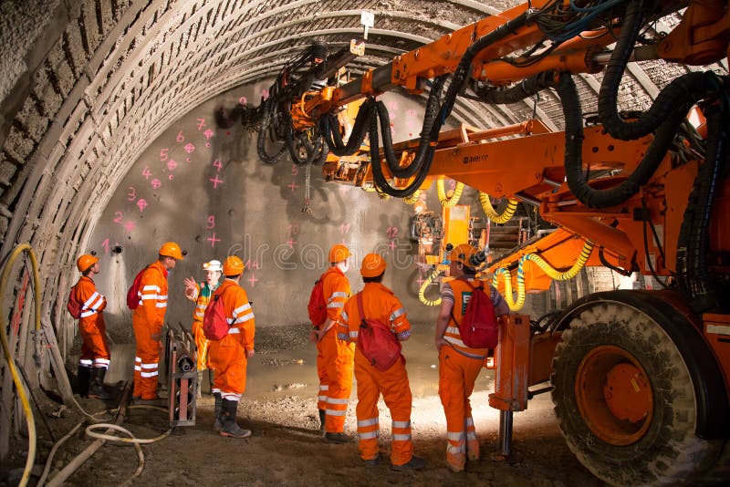 Tunnel piperoof grouting editorial stock image. Image of mining - 78118104