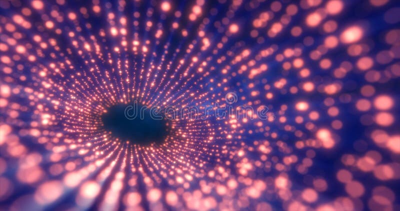 Tunnel of Red Energy Particles Blurred Bokeh Glowing Bright Background ...