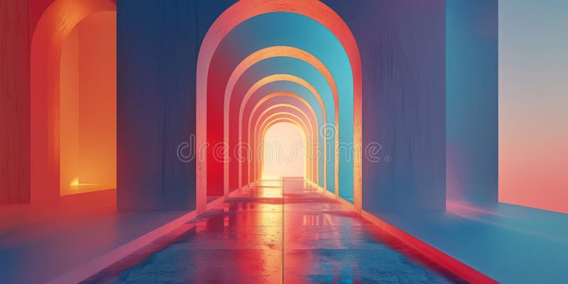 A Tunnel with a Strong, Bright Light Shining at the Far End, Creating a ...