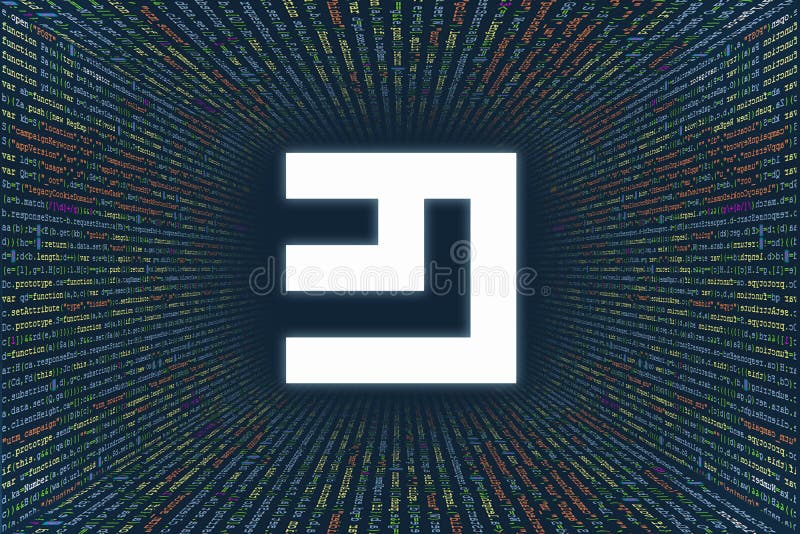 Tunnel Van Computerprogrammacode Programmeerlijnen Van Code Java Script Css En Html Concept