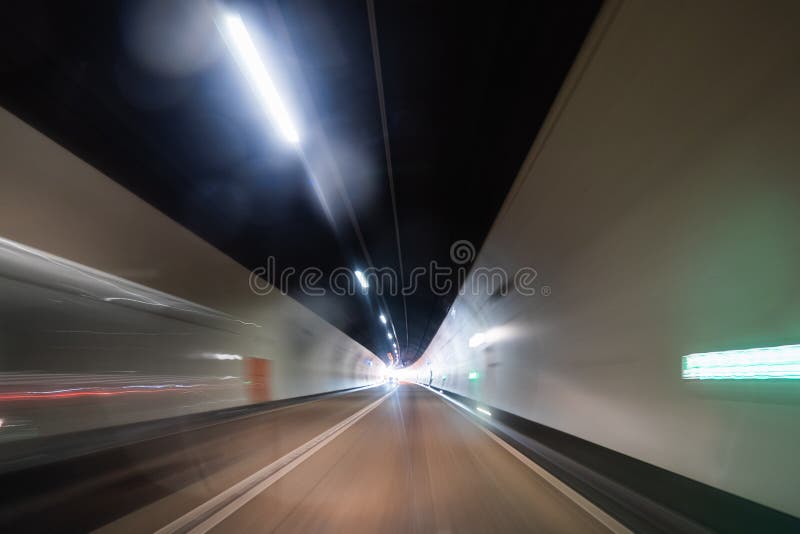 Tunnel Vision by Driving with Speed Stock Image - Image of speed ...