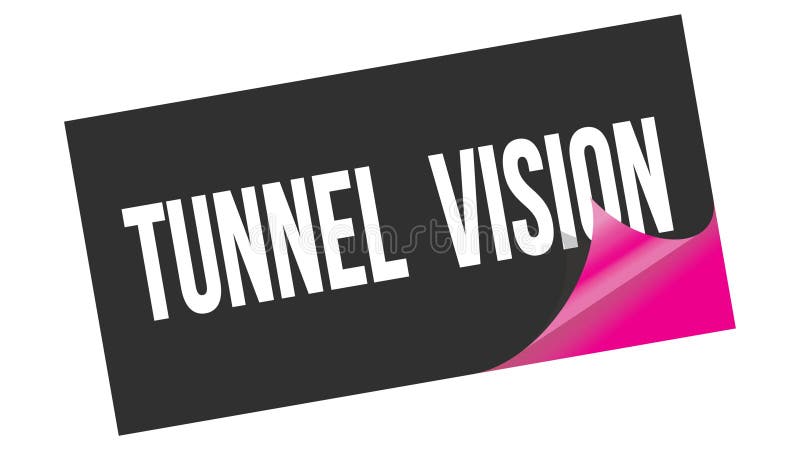 TUNNEL VISION Text on Black Pink Sticker Stamp Stock Illustration ...
