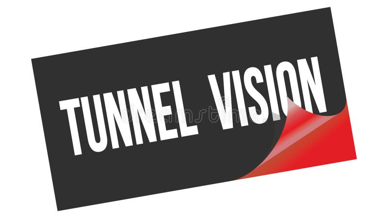 TUNNEL VISION Text on Black Red Sticker Stamp Stock Illustration ...