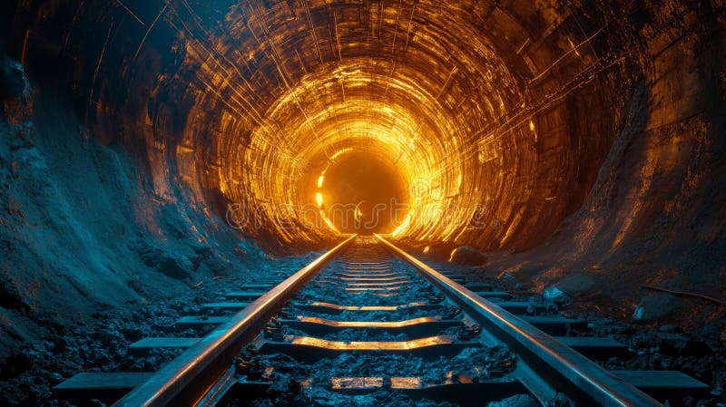 Tunnel Vision.the Infinite Journey Stock Illustration - Illustration of ...
