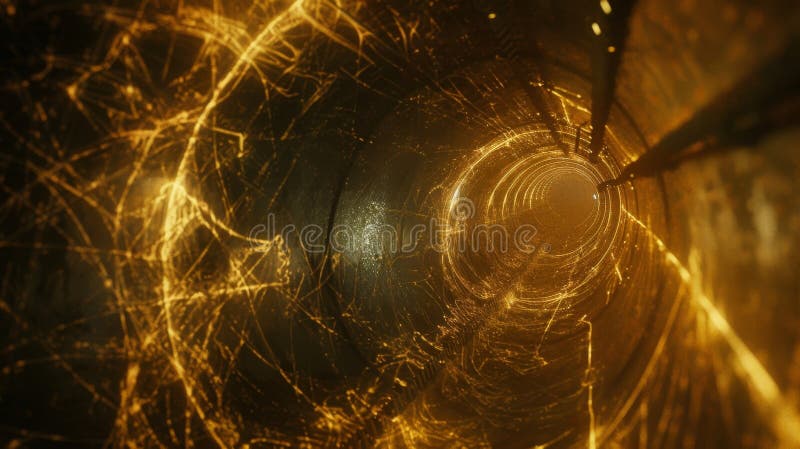 Within the Tunnel a Web of Wires and Pipes Crisscross in a Complex ...